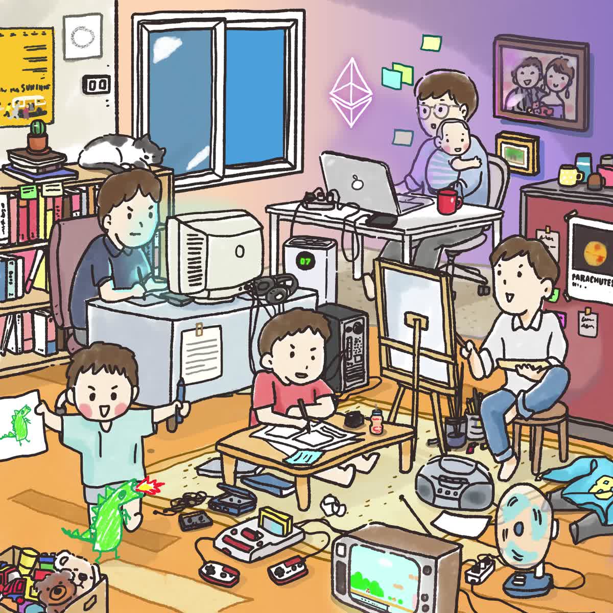 Crowded Classroom Clipart Computer